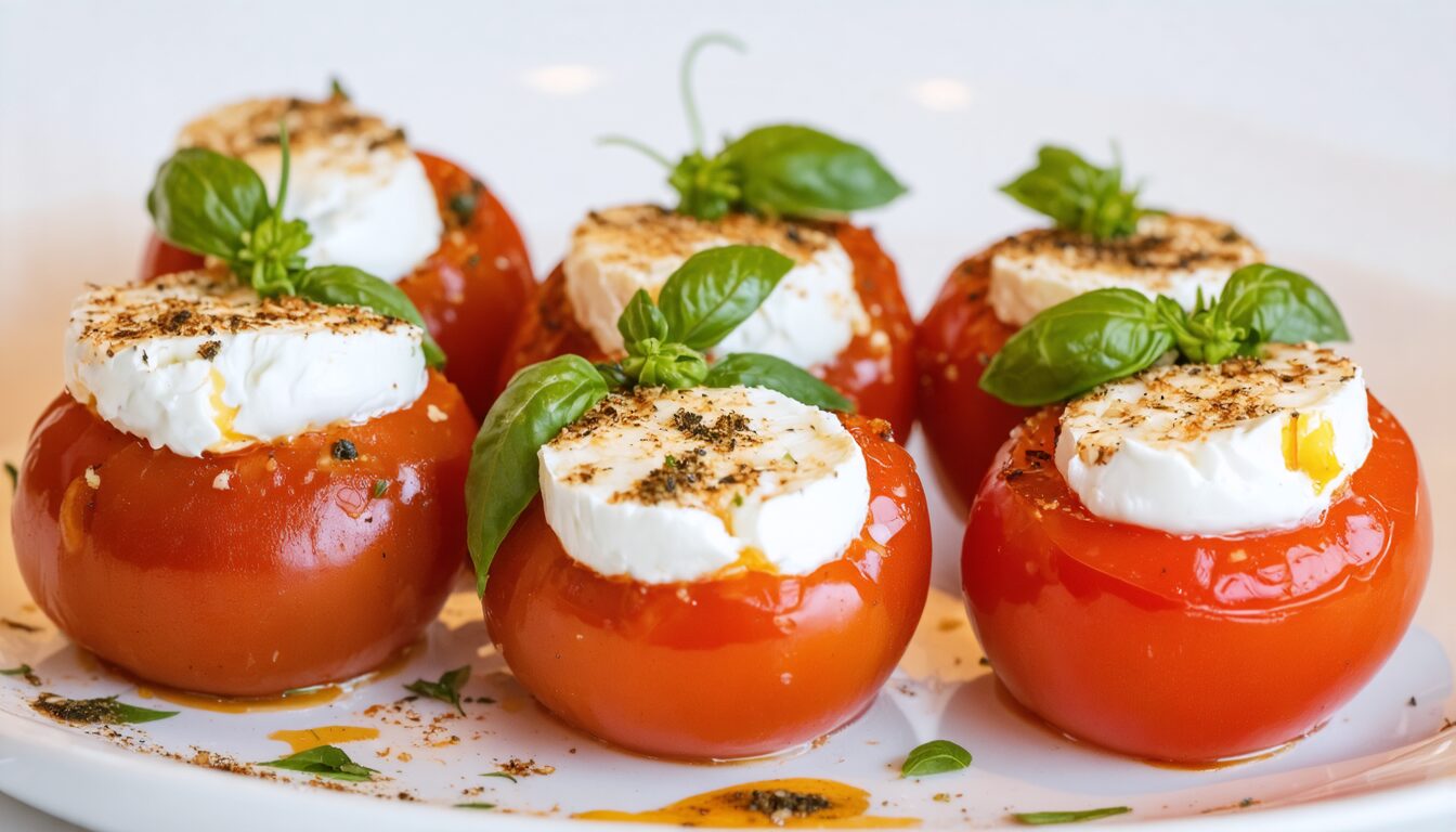 En seulement 10 minutes, réalisez des tomates farcies au chèvre pour un ...